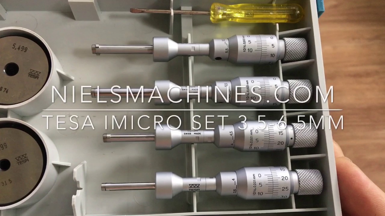 Tesa Imicro Set 3.5-6.5mm Internal threepoint Micrometer - YouTube