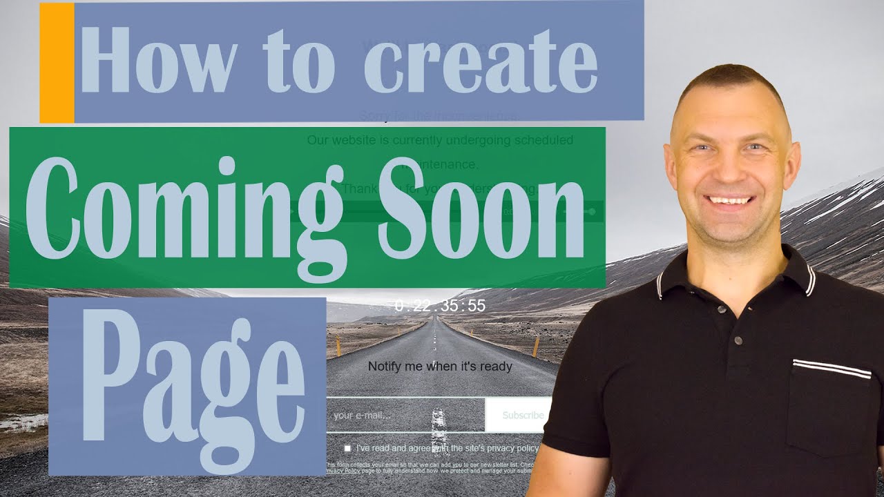How to Create Coming Soon or Maintenance Page for Your Website / FREE ...