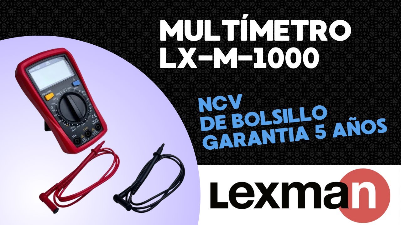 REVIEW | LEXMAN LX-M-1000 Multímetro con función NCV🛜 - YouTube