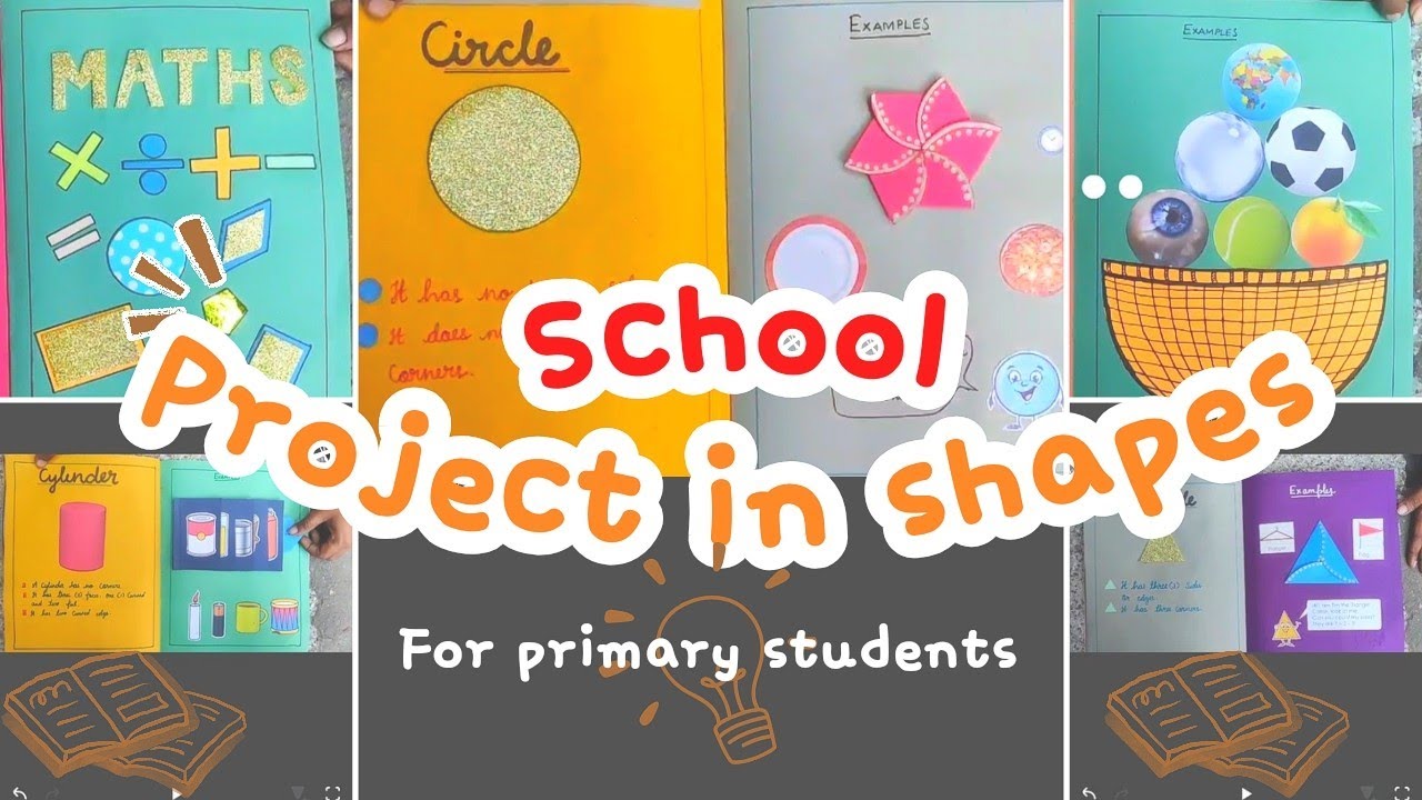 Maths project in shapes for primary students#diy #homemade #art - YouTube