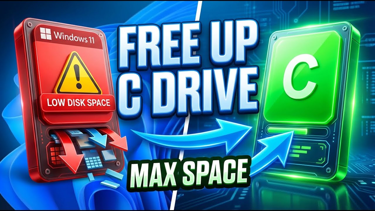 🚀 Free Up Maximum C Drive Space on Windows 11 & 10 (Step-by-Step Guide ...