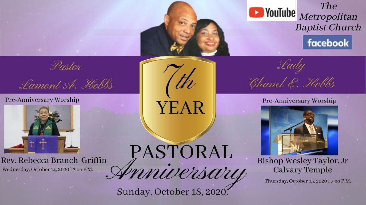 Pre-Pastoral 7th Year Anniversary Bishop Wesley Taylor, Jr. Calvary ...