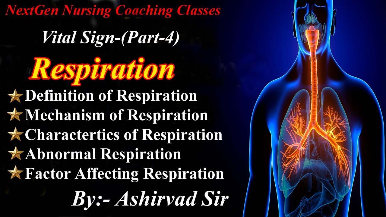 (VITAL SIGN:: Part-4) RESPIRATION - YouTube