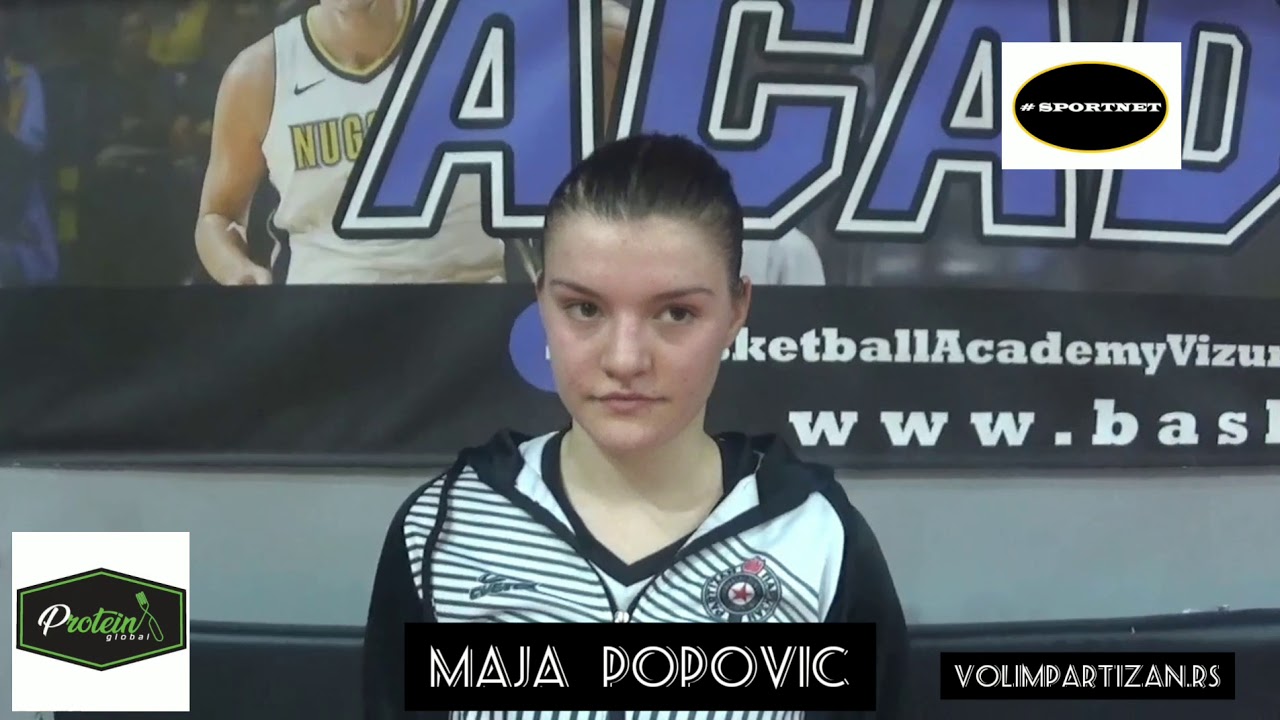 Maja Popovic ZKK Partizan posle utakmice sa Buducnosti. - YouTube