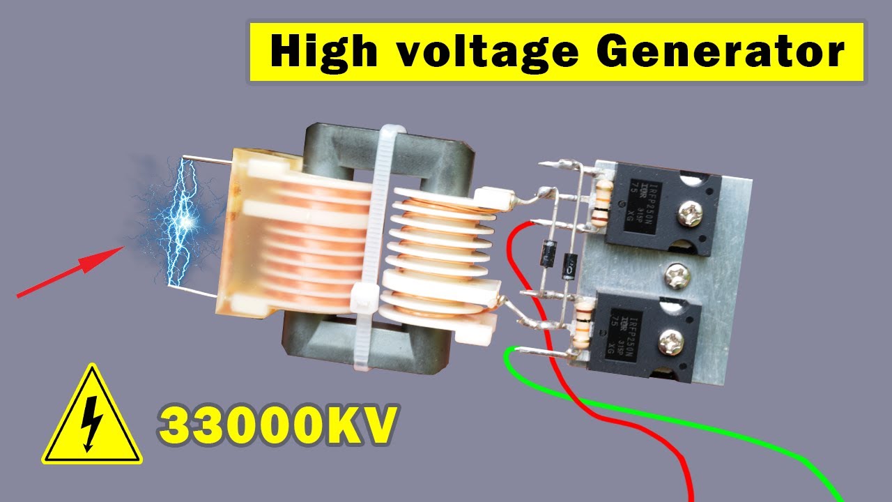Make High voltage generator at home, High voltage transformer DIY - YouTube