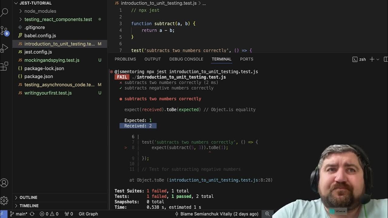Tutorial unit test jest - YouTube