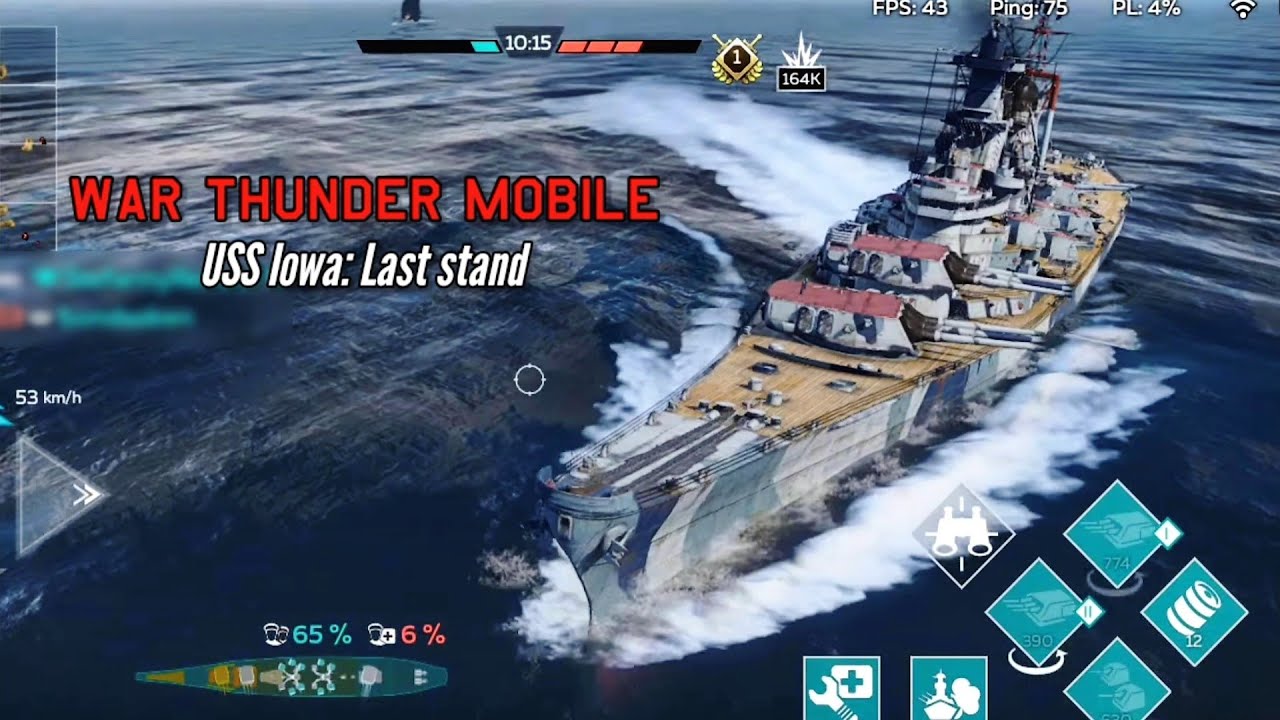 USS Iowa: Last stand - War Thunder mobile - YouTube