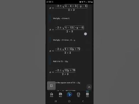 Solve hand-written Quadratic equation using Bing Math App. - YouTube