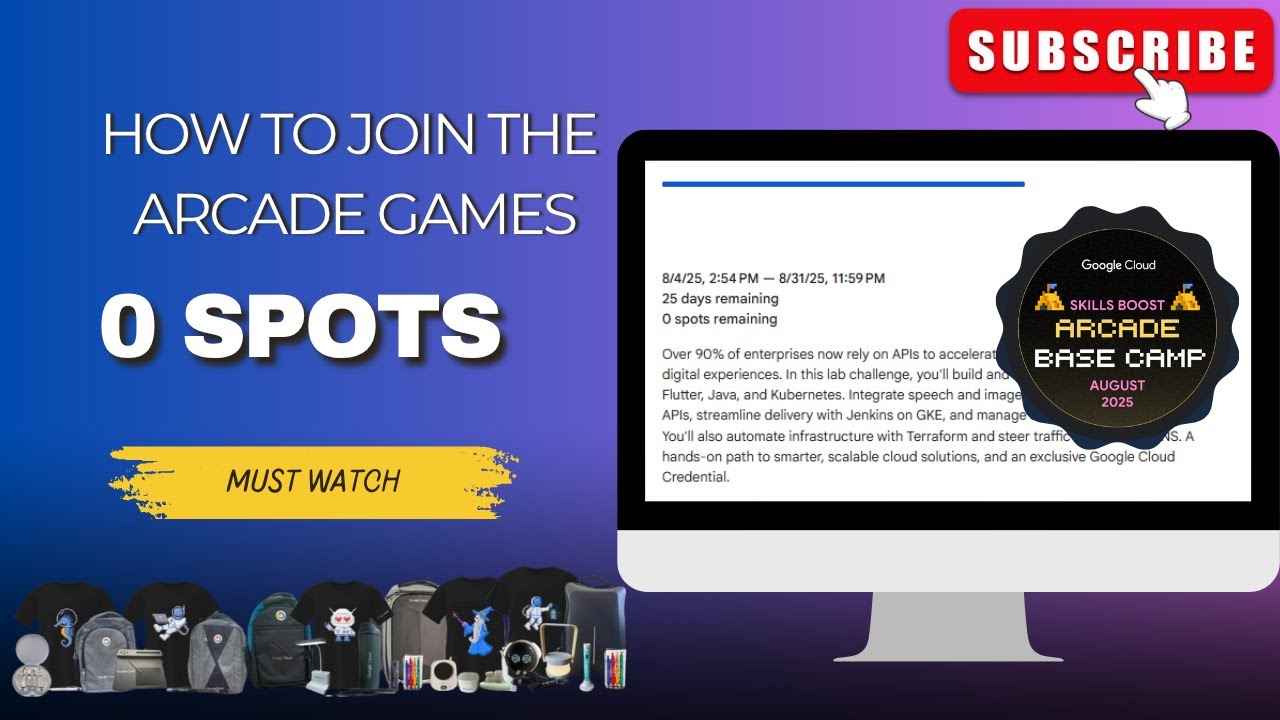 Google Cloud Arcade NO SPOTS OPEN? (FIX IT FAST!) | Join & Google Cloud ...