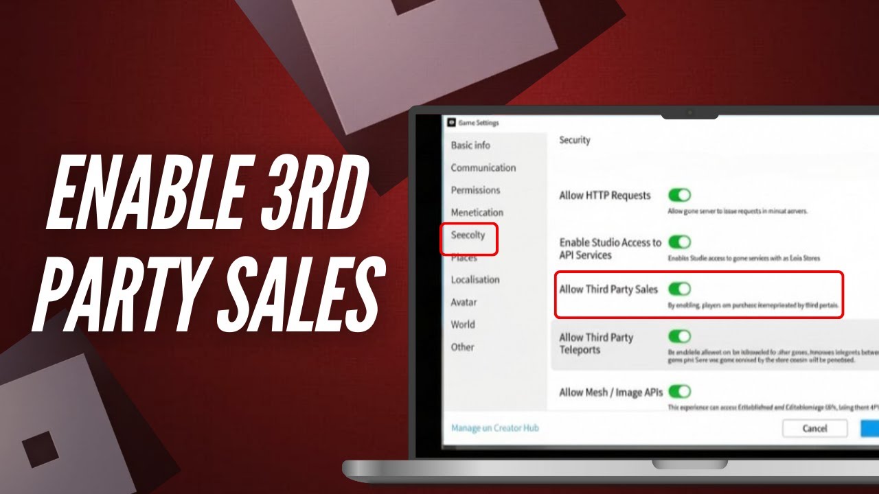 Enable 3rd Party Sales On Roblox | Quick & Easy Guide 2026 - YouTube
