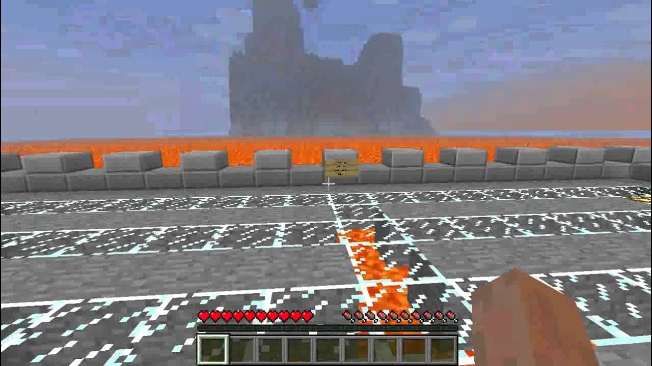 Minecraft - Survival Lava Island Map Presentation and Download - YouTube
