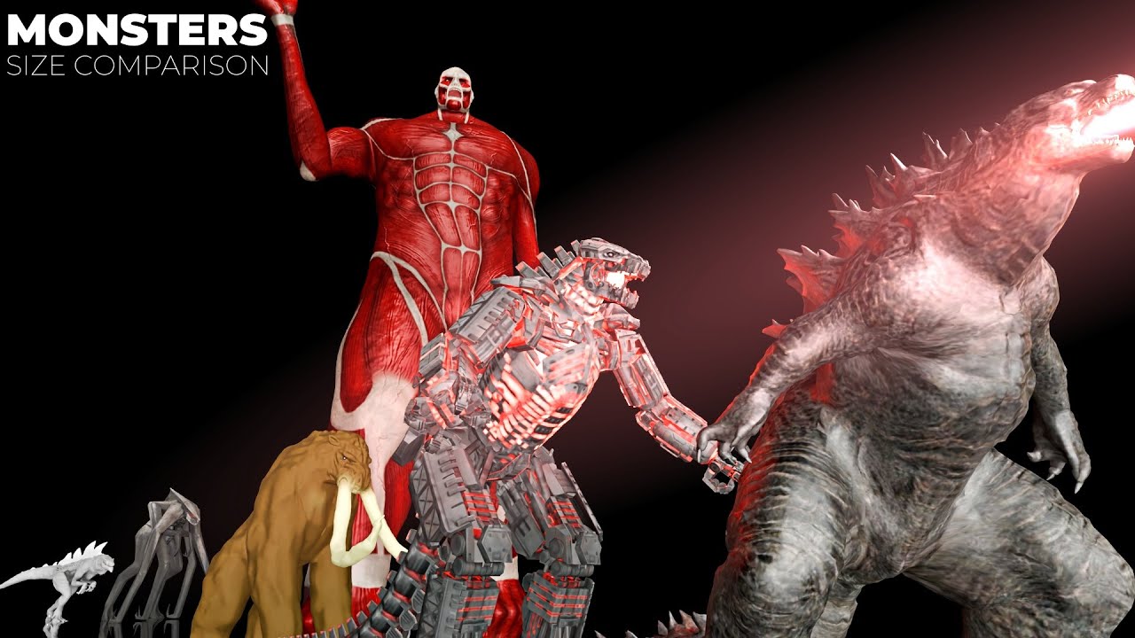 Monster Size Comparison | 3D Real Scale | 3D Comparison | 3d comparison ...