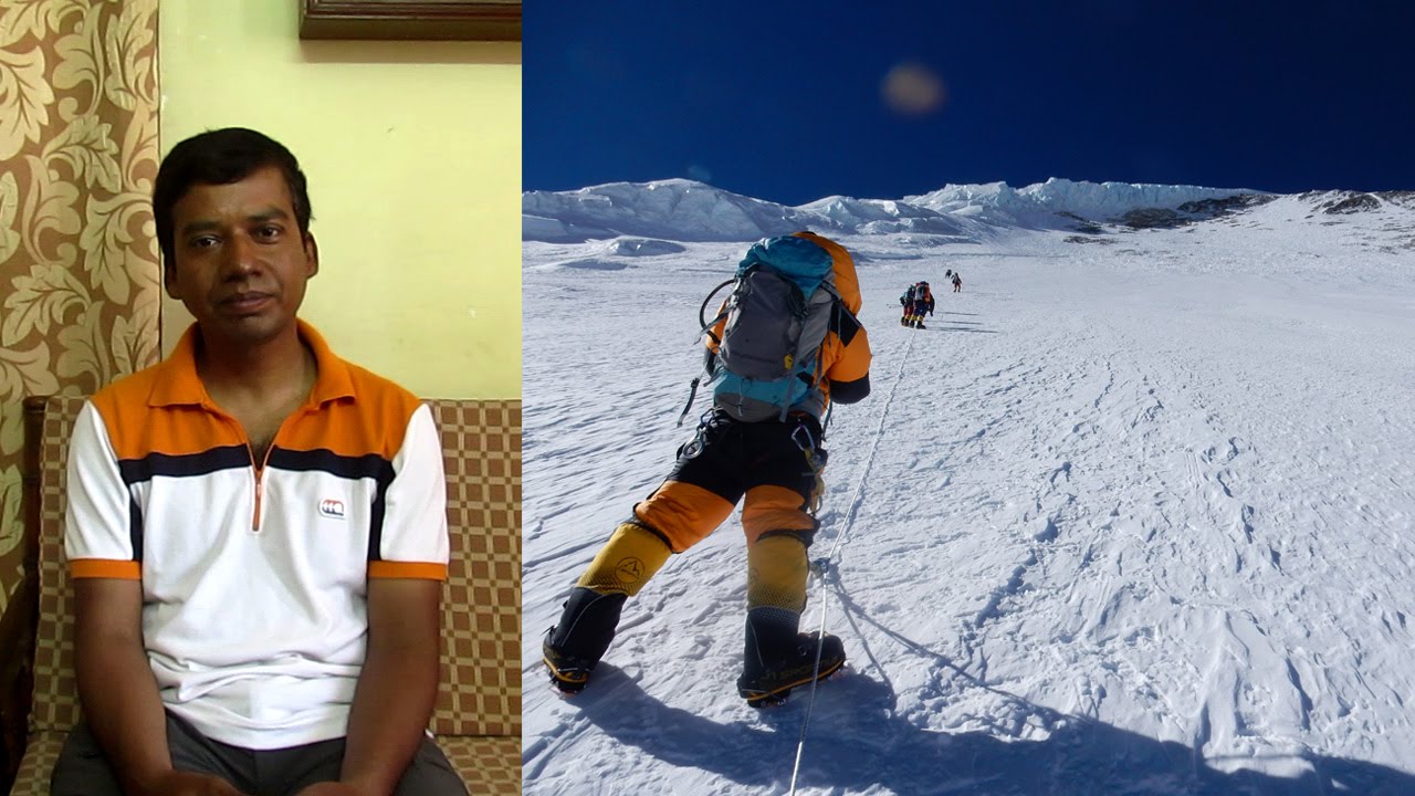 Debasish Biswas after his successful summit on Mt. Manaslu (Bengali ...