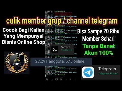 Cara Menambahkan Anggota Grup Telegram Dengan Cepat || Scrap Members ...