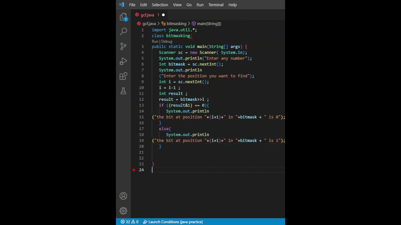 Codes To Find The Value Of Bit At Any Position In Java shorts YouTube Codes To Find The Value Of Bit At Any Position In Java shorts YouTube