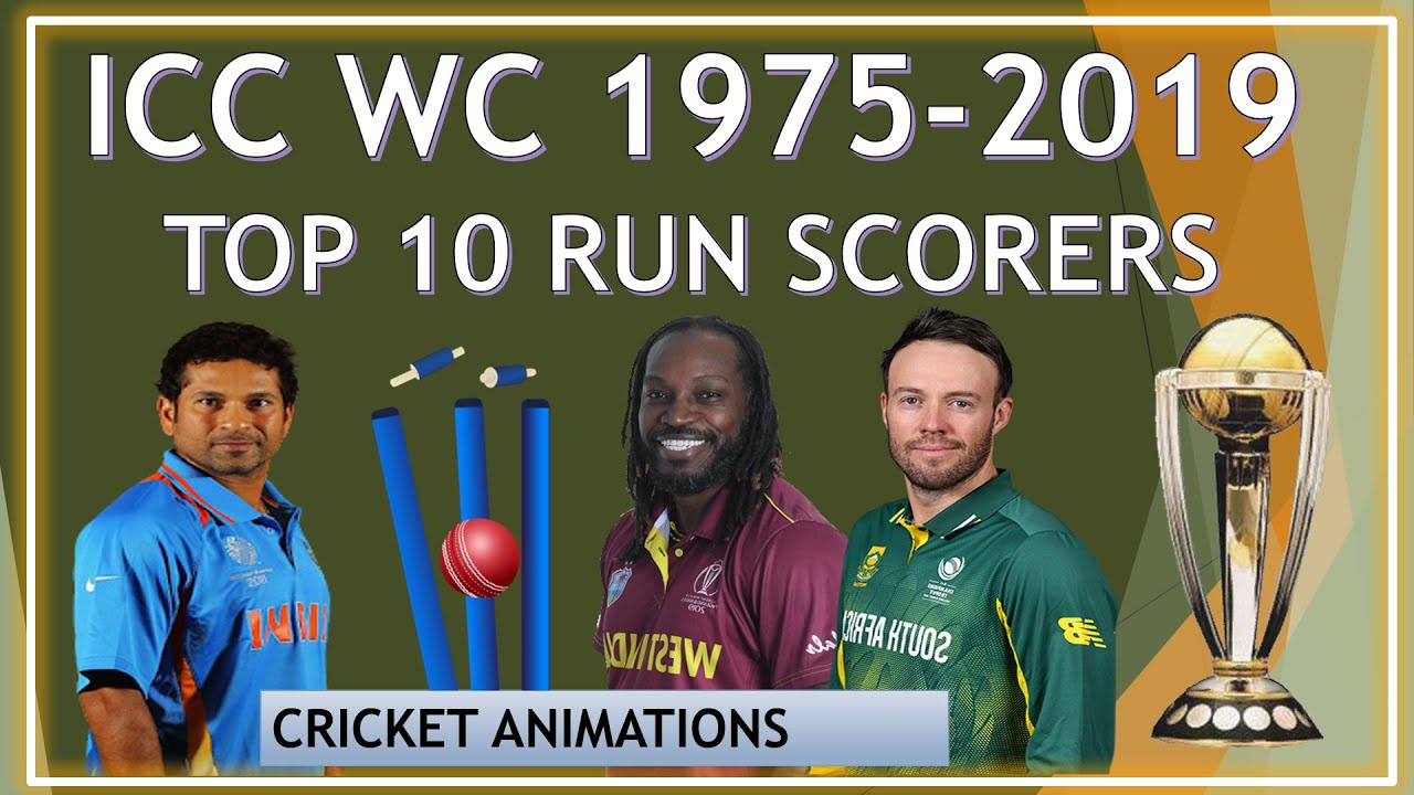 most runs in icc world cup 1975-2019 | top 10 scorers ICC world cup ...