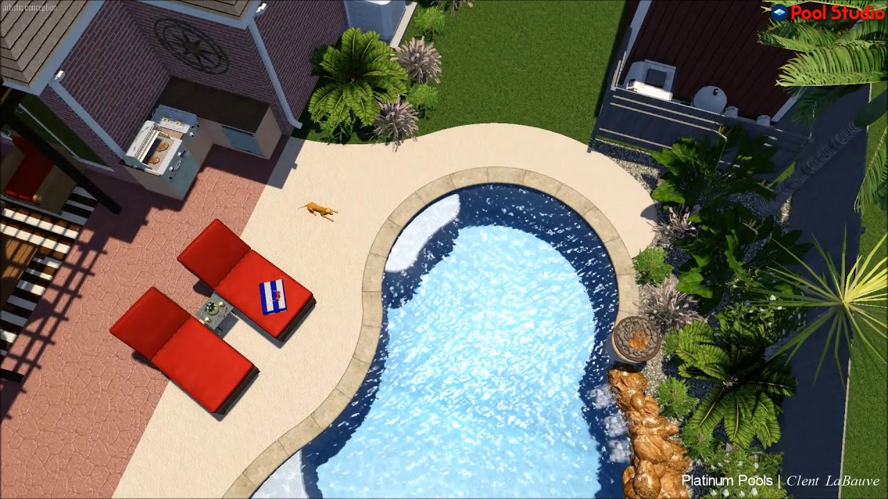 Platinum Pools Thomas Family Pool Design by Clent LaBauve - YouTube
