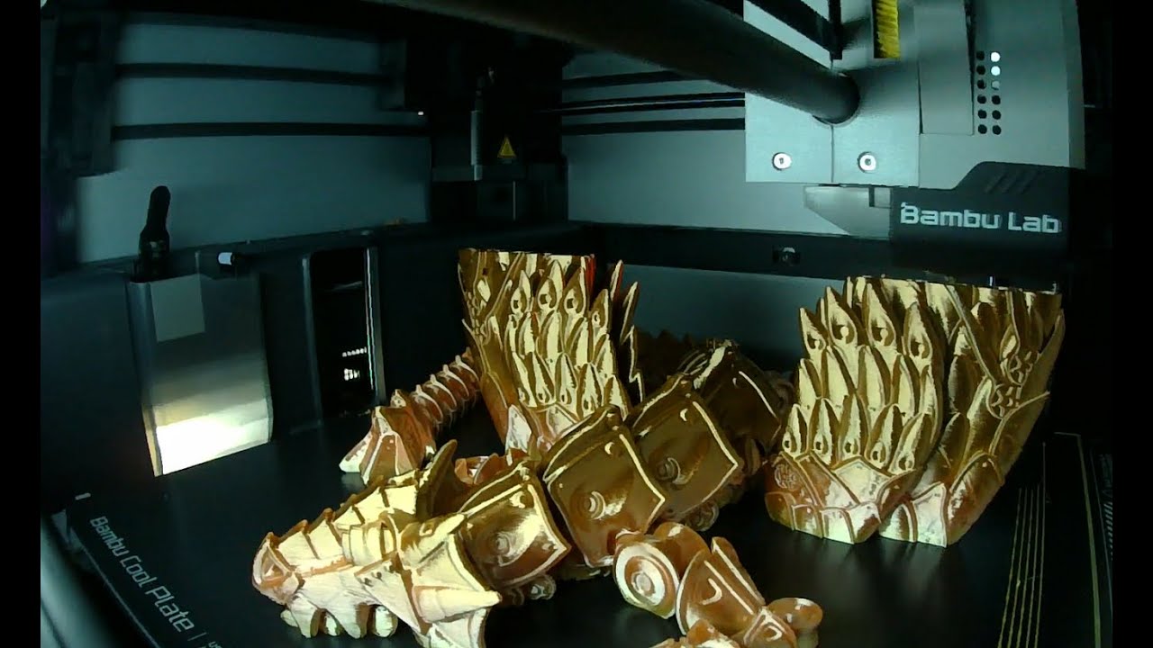 Bambu Lab X1C with AMS - STEAMPUNK DRAGON 2.0 by STLFLIX - YouTube