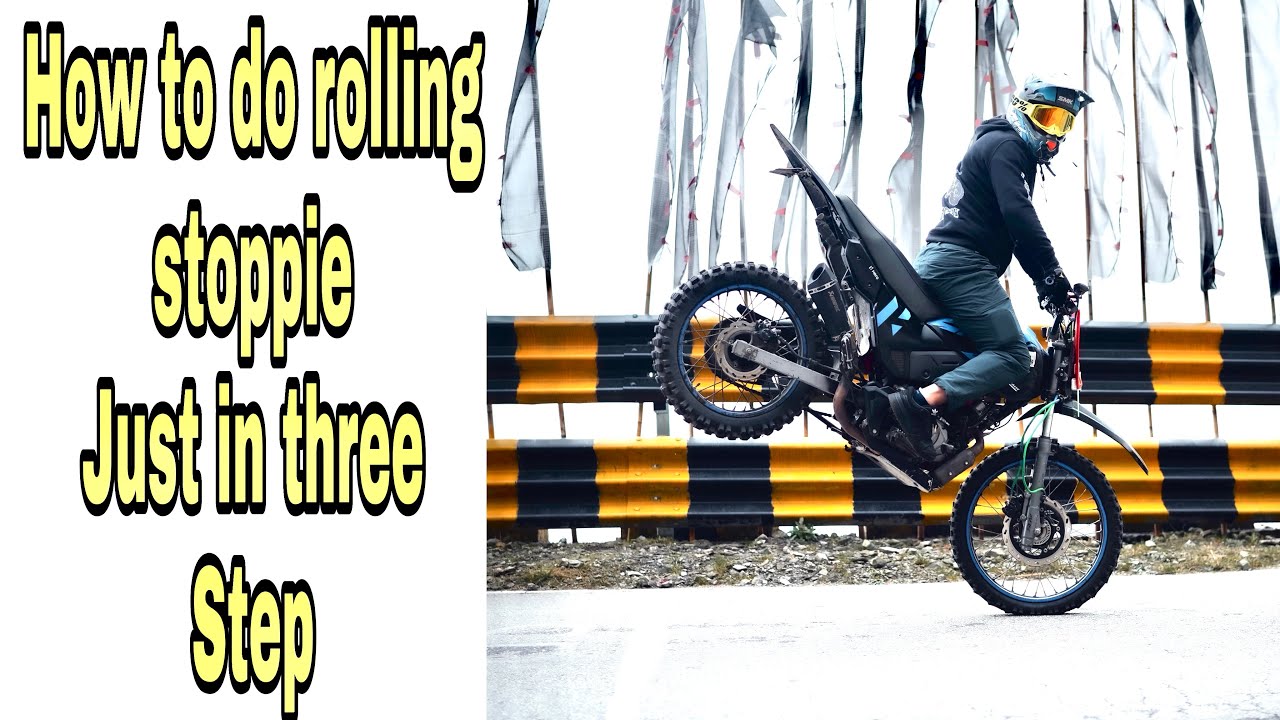 How to do rolling stoppie just in three step - YouTube