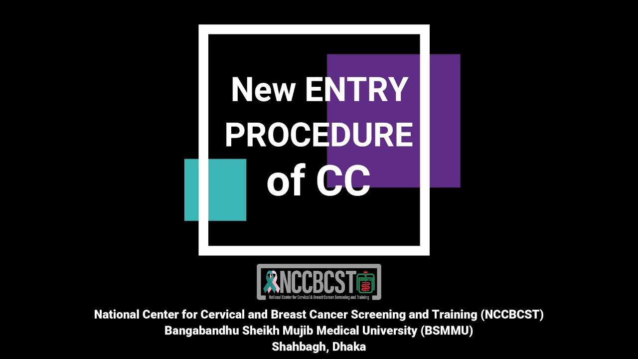 Data Entry Procedure for Cervical & Breast Cancer Screening Program ...