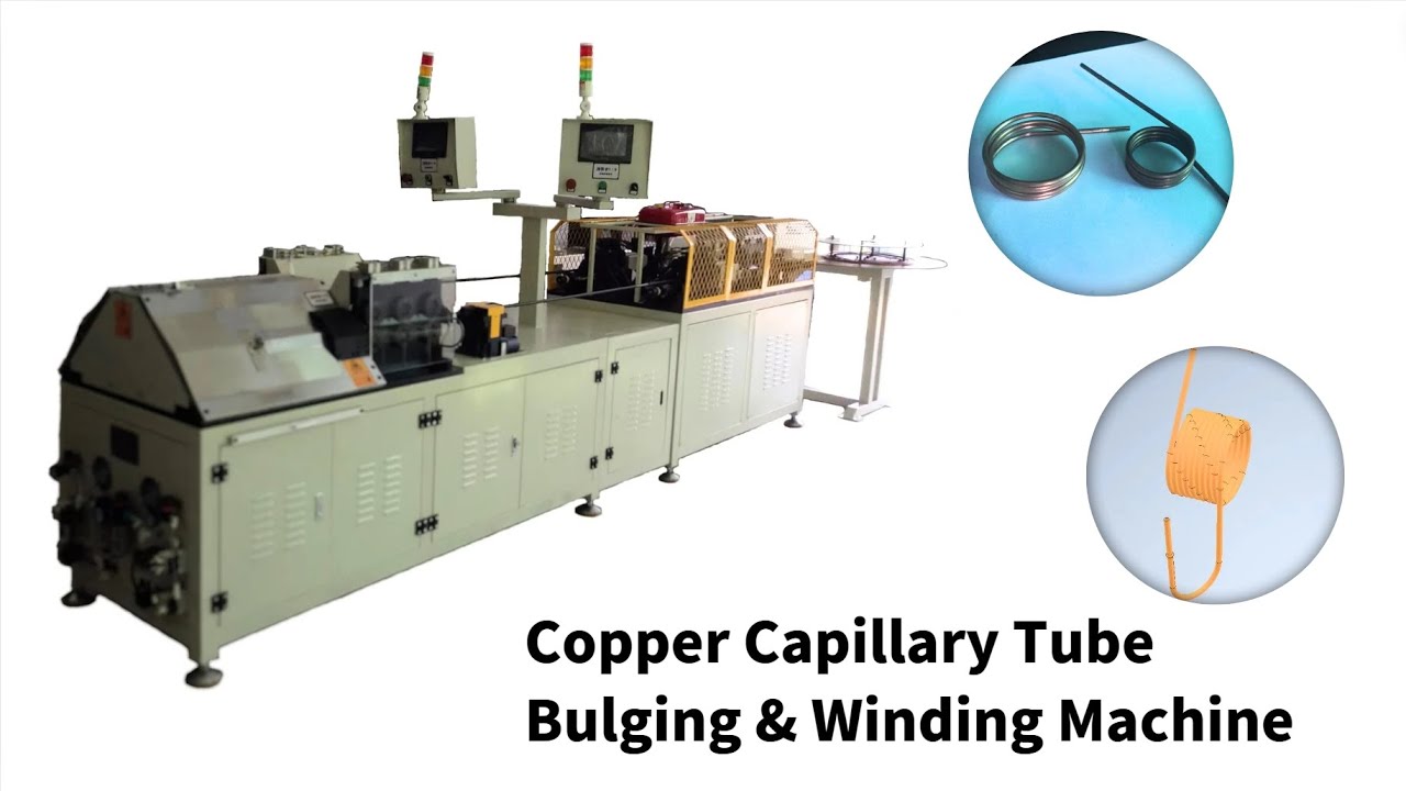 Refrigeration Copper Capillary Tube Cutting Bulding And Coiling Machine ...