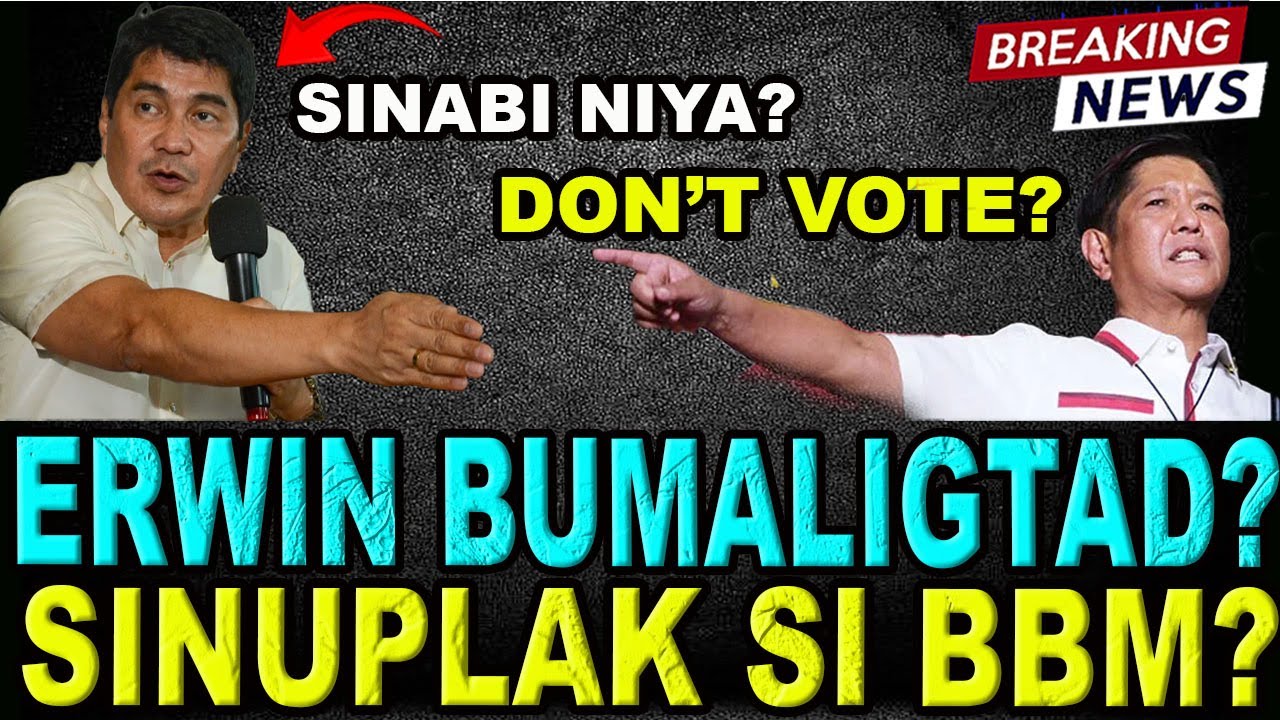 KAKAPASOK LANG ! BUMALIGTAD NA SI ERWIN SINUPLAK SI BBM ! FRANS CASTRO IYAK KAY VP SARA DUTERTE ...
