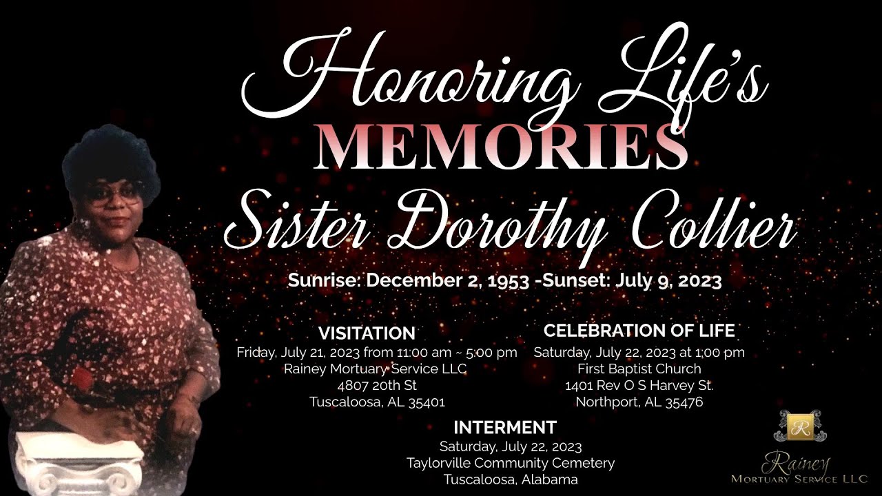 Celebration of Life for Sister Dorothy Collier - YouTube