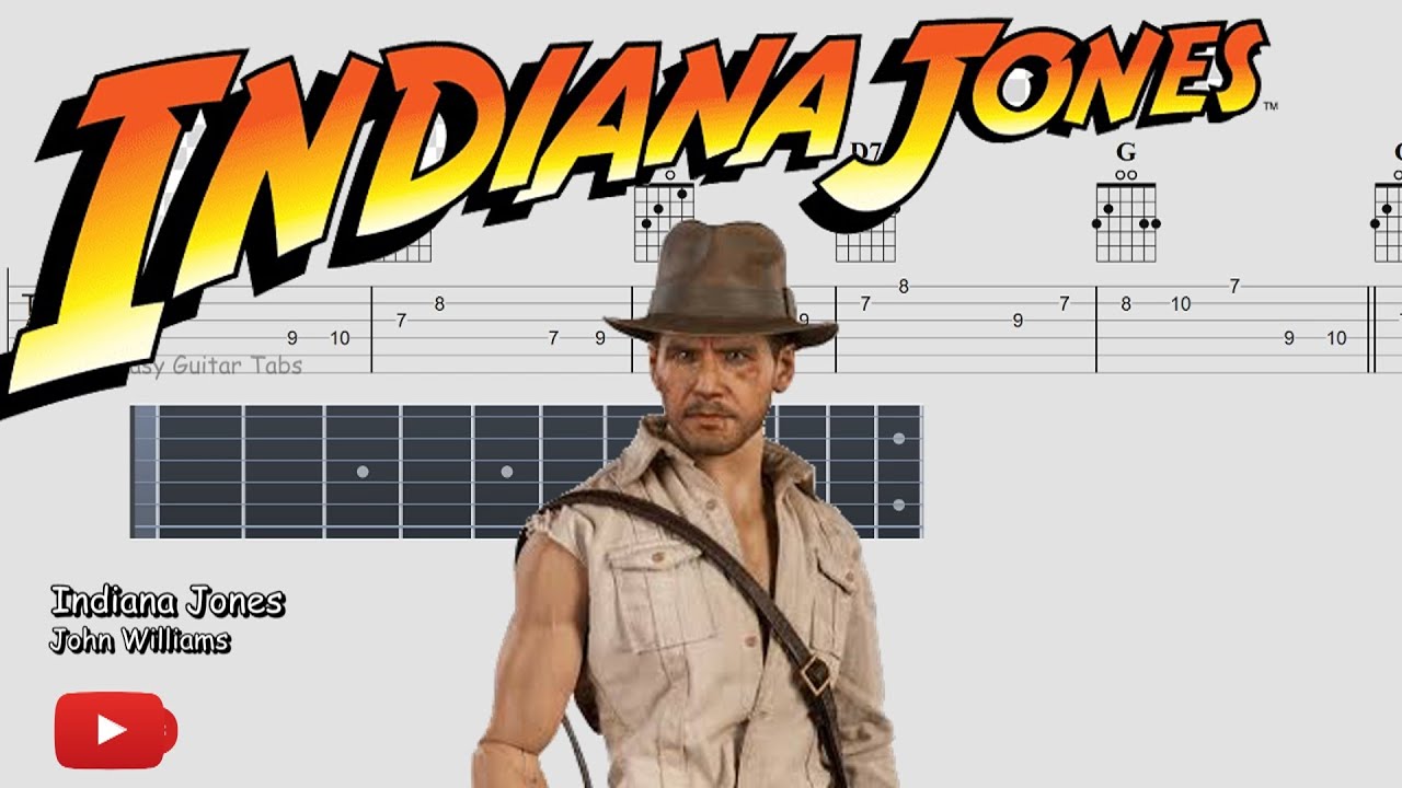 Indiana Jones Free Easy Guitar Tabs - YouTube