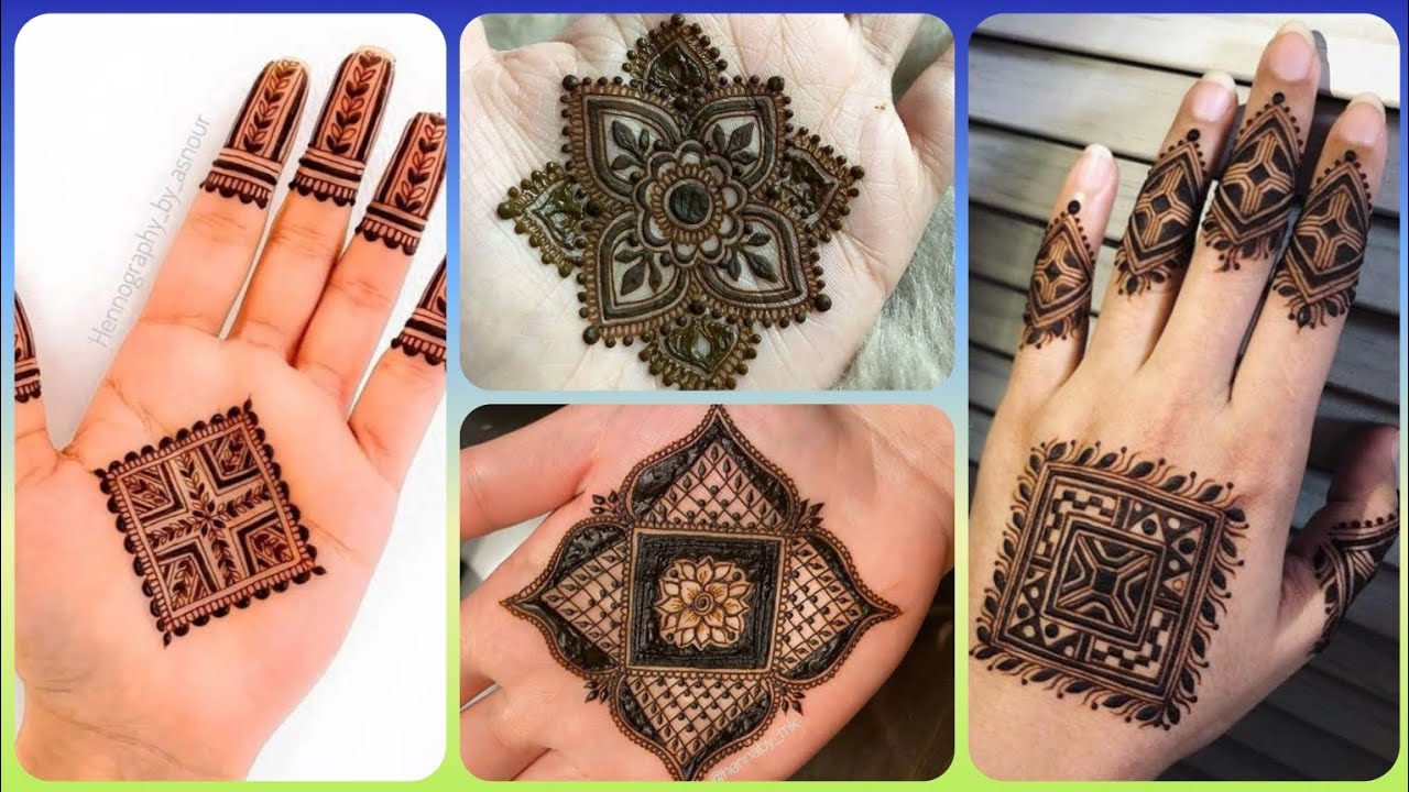 Most Beautiful square tikki mehendi designs ideas 😱 new collection ...