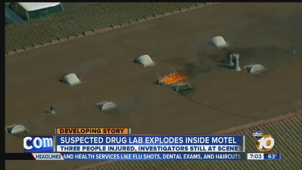 Drug-making suspected as cause of hotel room explosion - YouTube