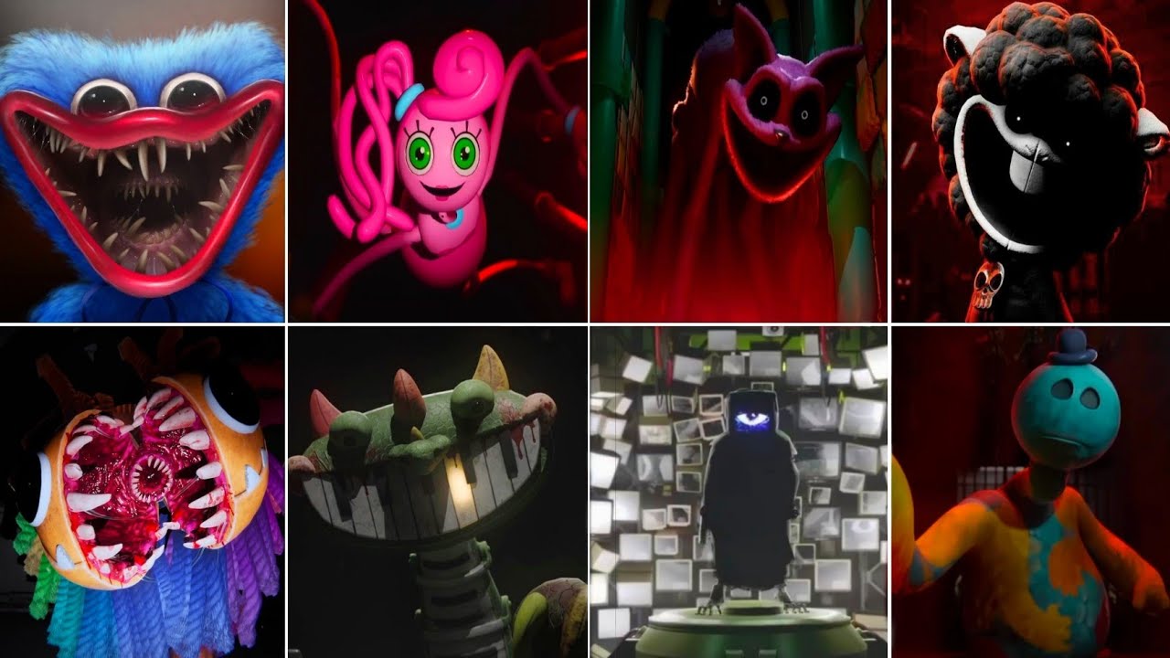 Poppy Playtime - All MAIN CHARACTERS Intro Scenes - YouTube