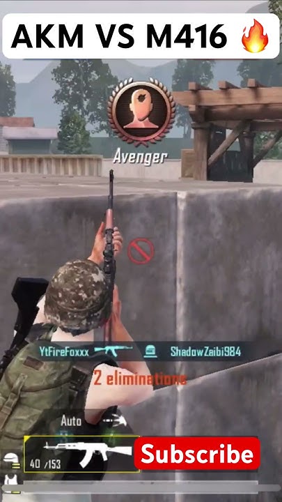 AKM VS M416 🔥 #pubgmobile #tdm #shorts - YouTube