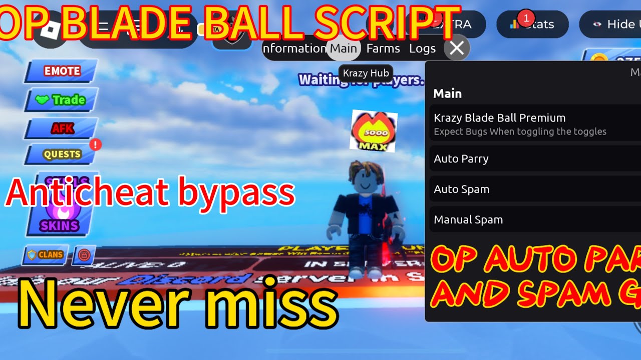 Blade Ball script BEST AUTOPARRY OP AUTO SPAM | Best Blade Ball Script ...