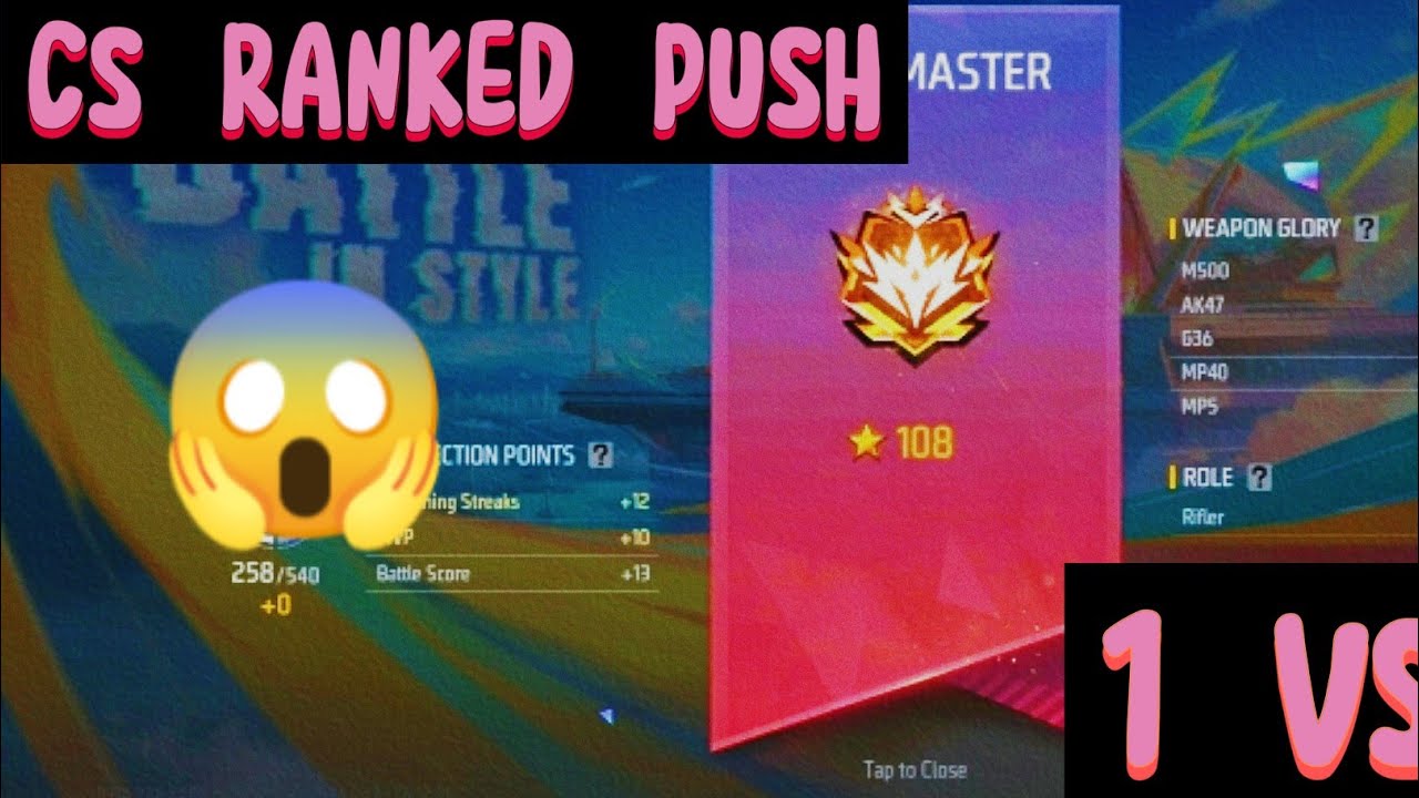 CS RANKED PUSH full rush gameplay 👑😱(gareena free fire)#viral #freefire ...