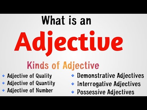 Adjective and kinds in details 📚 || What is An Adjective and kinds with ...