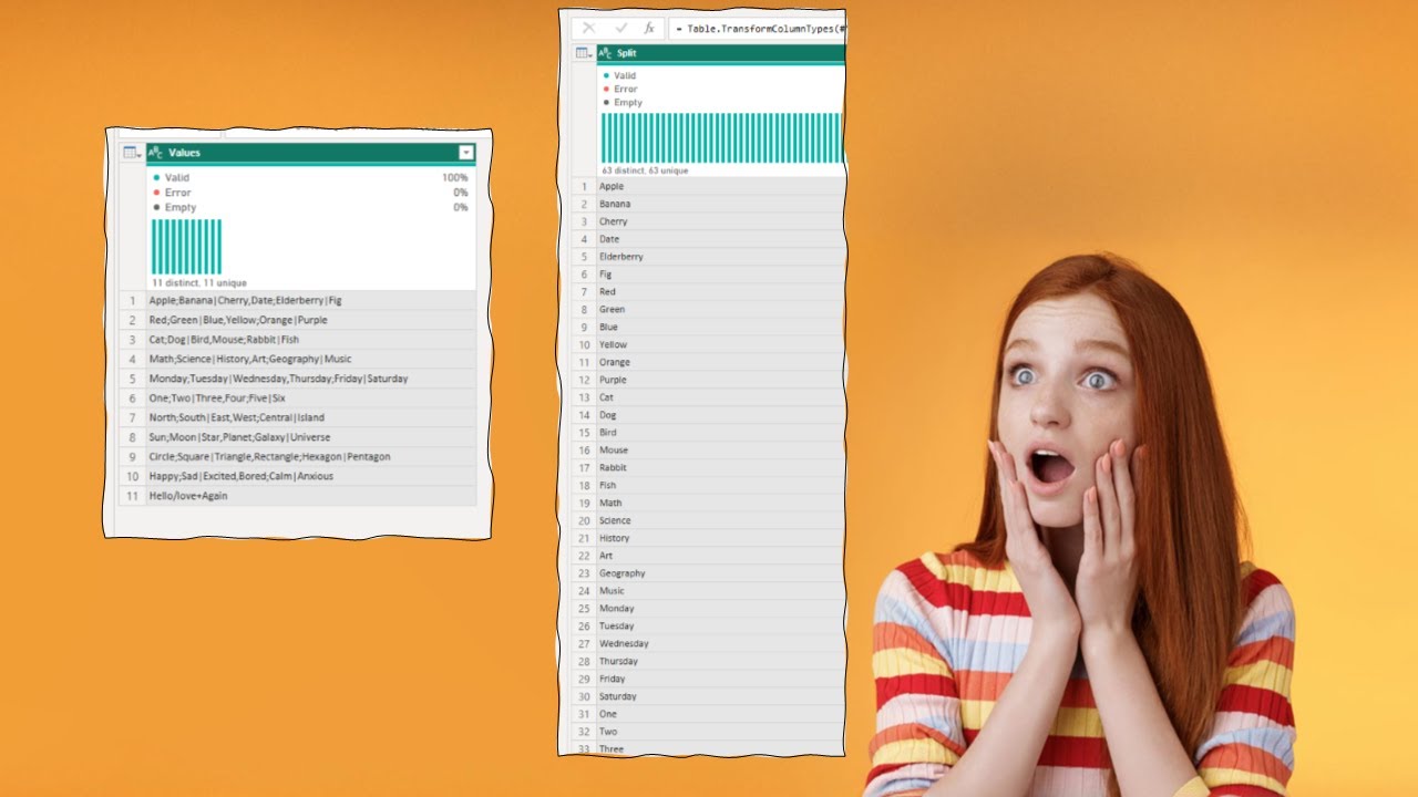 Split A Column Into Multiple Rows Basic And Advanced Youtube