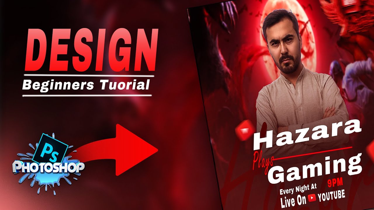 Photoshop Tutorial [ Unique Thumbnail Design [ Beginners Tutorial - YouTube