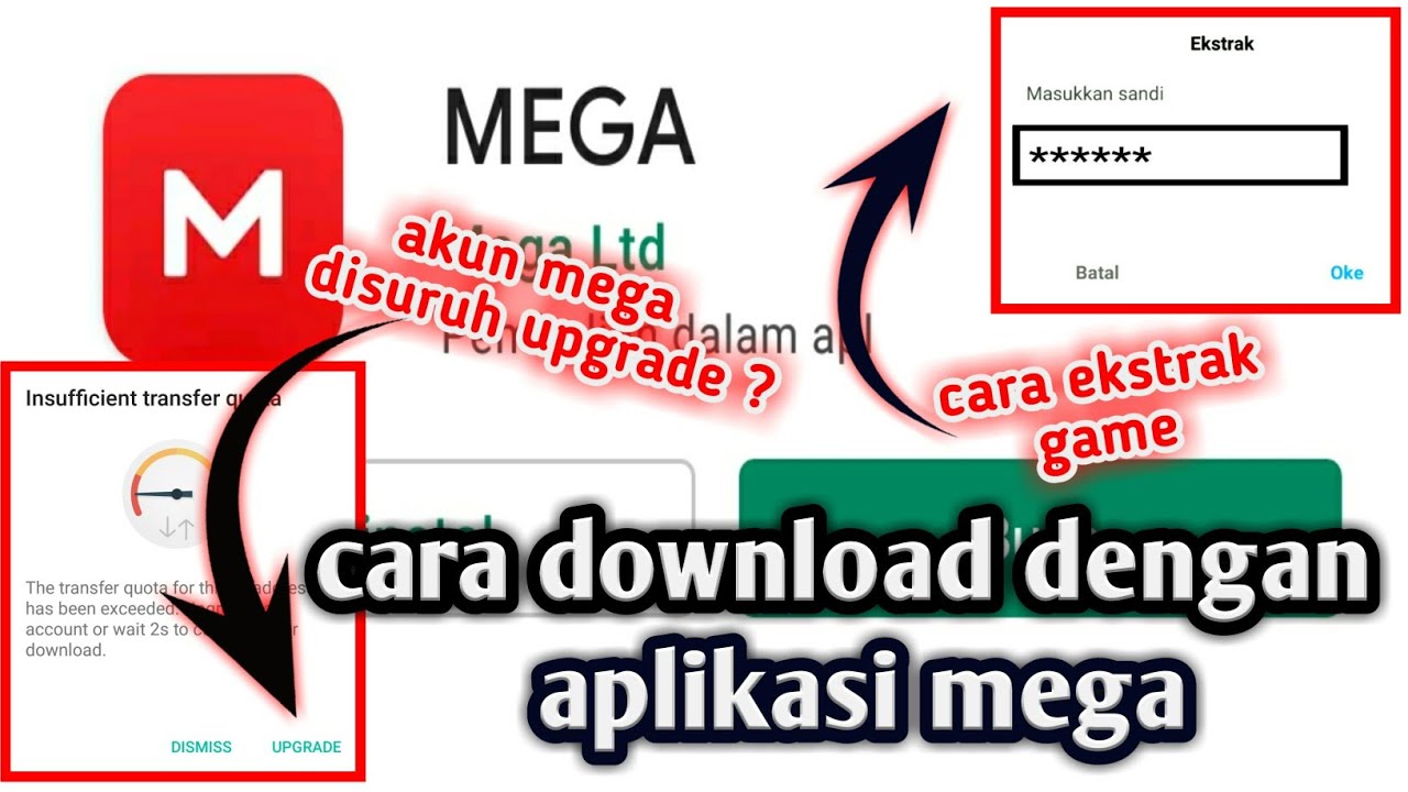 Cara buat akun mega terbaru & cara mengekstrak game file zip - YouTube