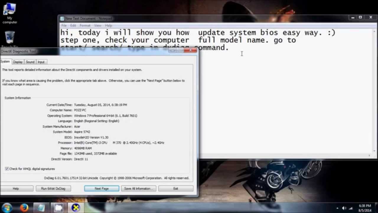 How to update system bios easy way!! 2021 - YouTube