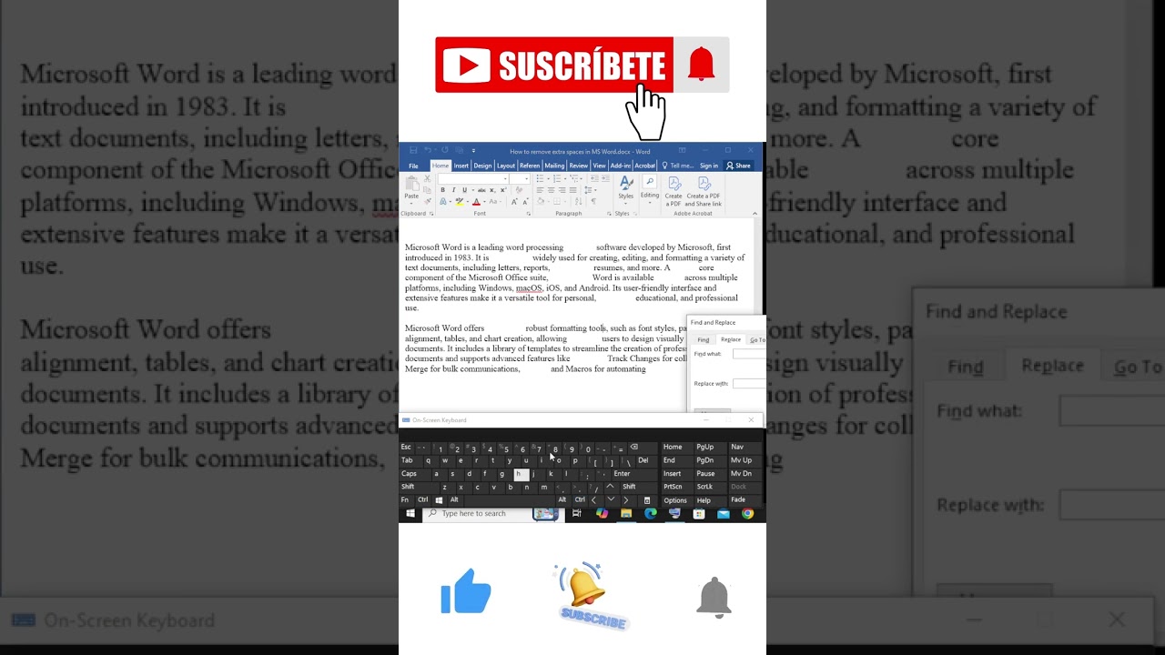 How To Remove Extra Spaces In Ms Word YouTube How To Remove Extra Spaces In Ms Word YouTube