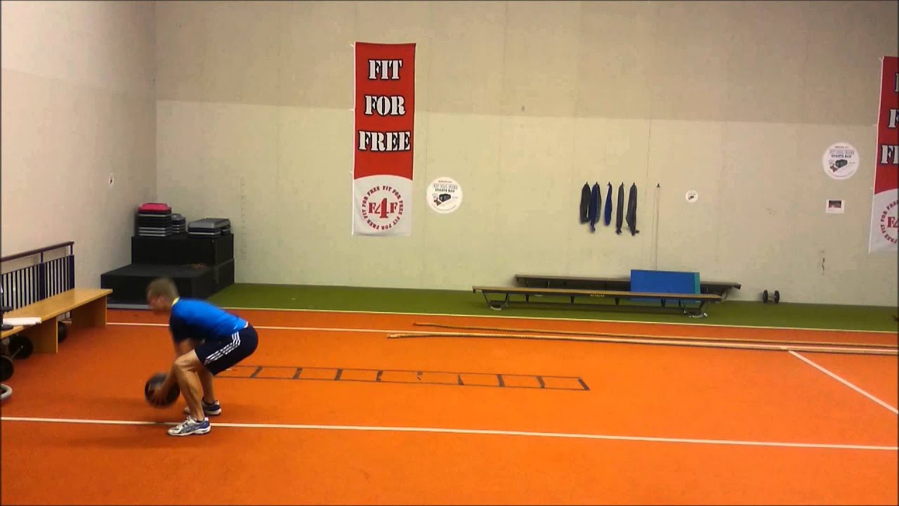 Medicine ball back toss - YouTube