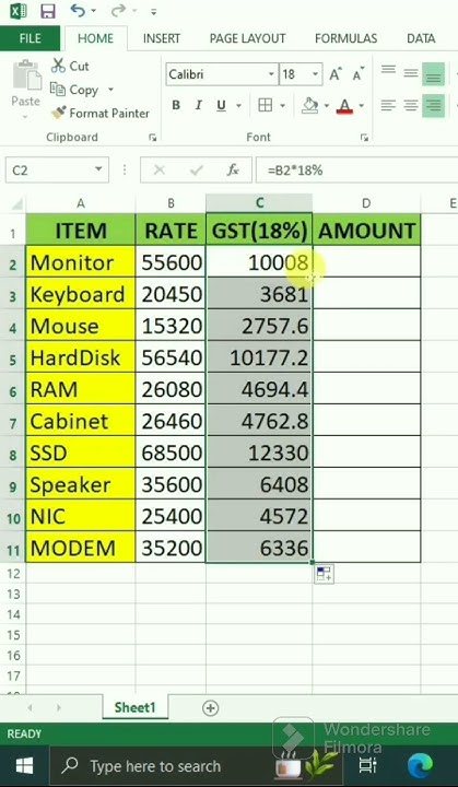 Excel Formulas Excelformulahacks Gst Excelformulas Exceltutorial Excelshorts Exceltips