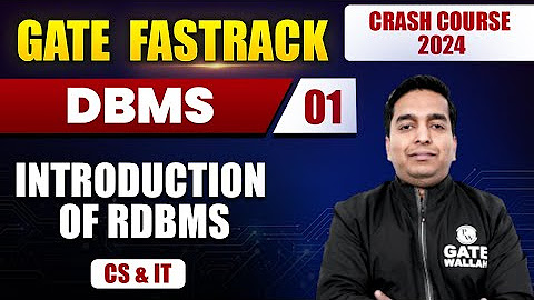 DBMS | CS & IT | GATE 2024 FastTrack Batch - YouTube