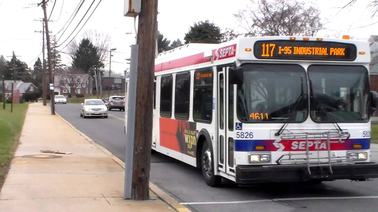 SEPTA BUS: NEW FLYER D40LF 5826 ON ROUTE: 117 PT3 - YouTube