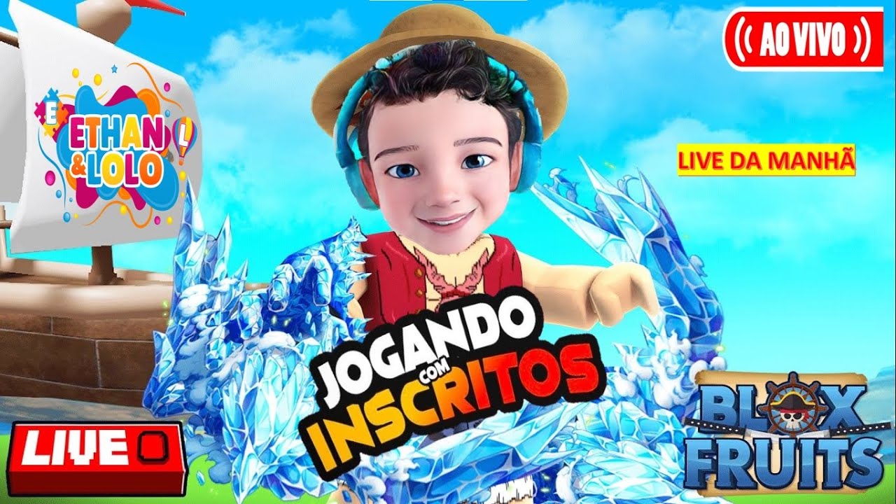 ROBLOX LIVE - JOGANDO BLOX FRUITS COM INSCRITOS - GERANDO FRUTAS NA LUA CHEIA - LIVE DA MANHÃ ...