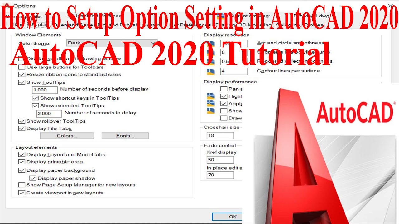 How To Setup Option Setting In AutoCAD 2020 AutoCAD Tutorial how-to-setup-option-setting-in-autocad-2020-autocad-tutorial