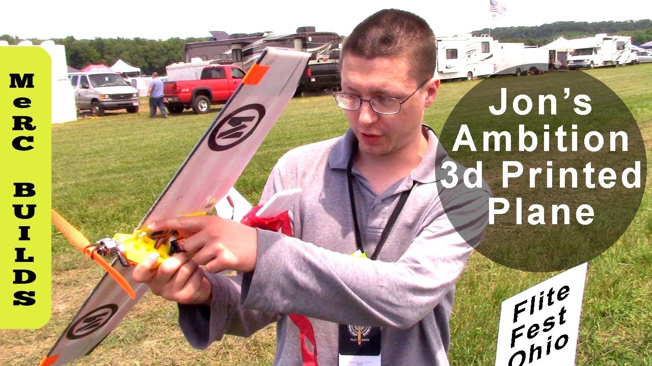 Flite Fest OH 2018 Jon's Ambition 3d Printed RC Combat Plane - YouTube