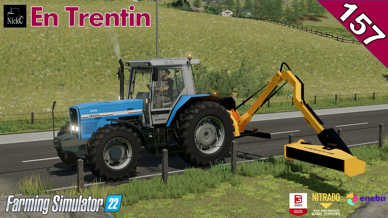 FARMING SIMULATOR 22 ⛰️ En Trentin 🌲 Lavori comunali di sfalcio con il ...