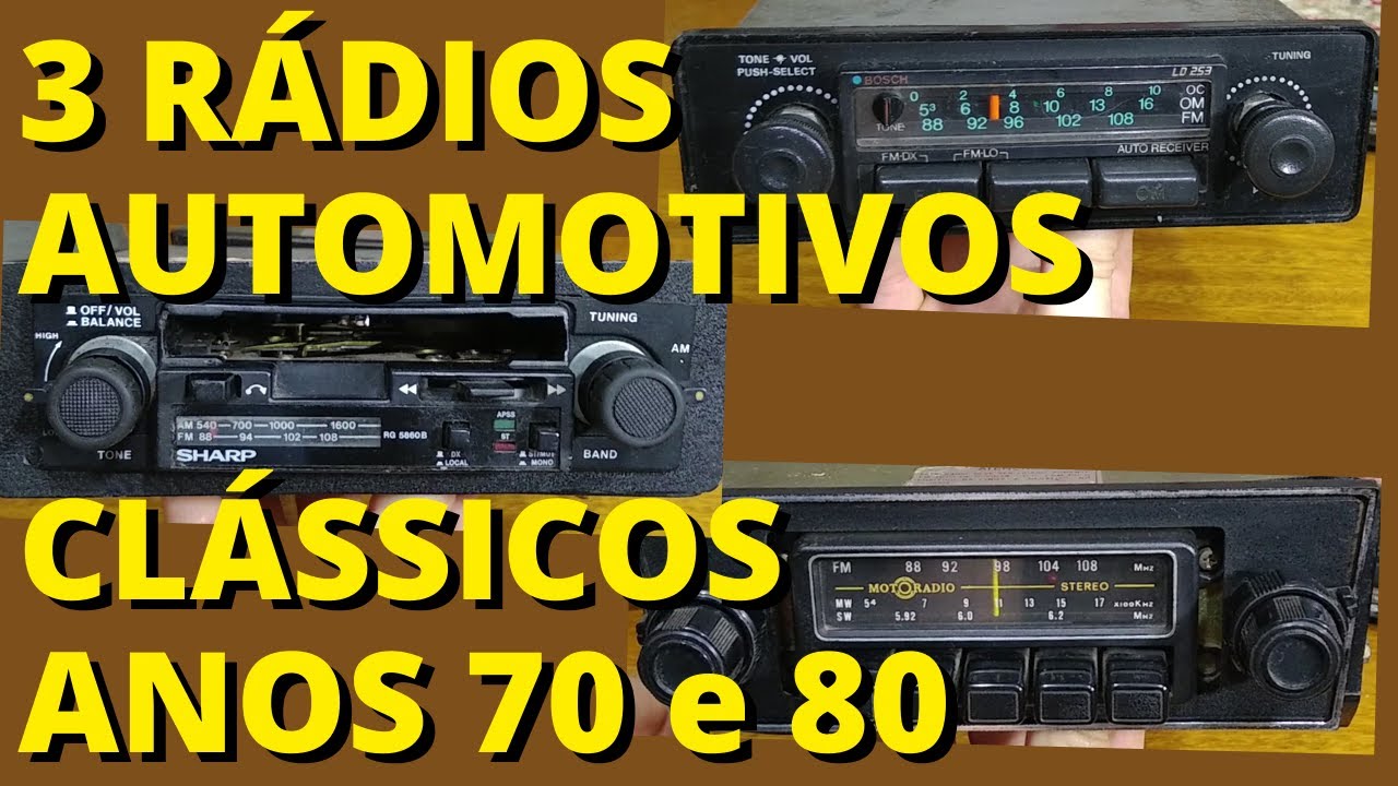 Coleção de Rádios Automotivos Antigos – BOSCH, MOTORADIO e SHARP - YouTube