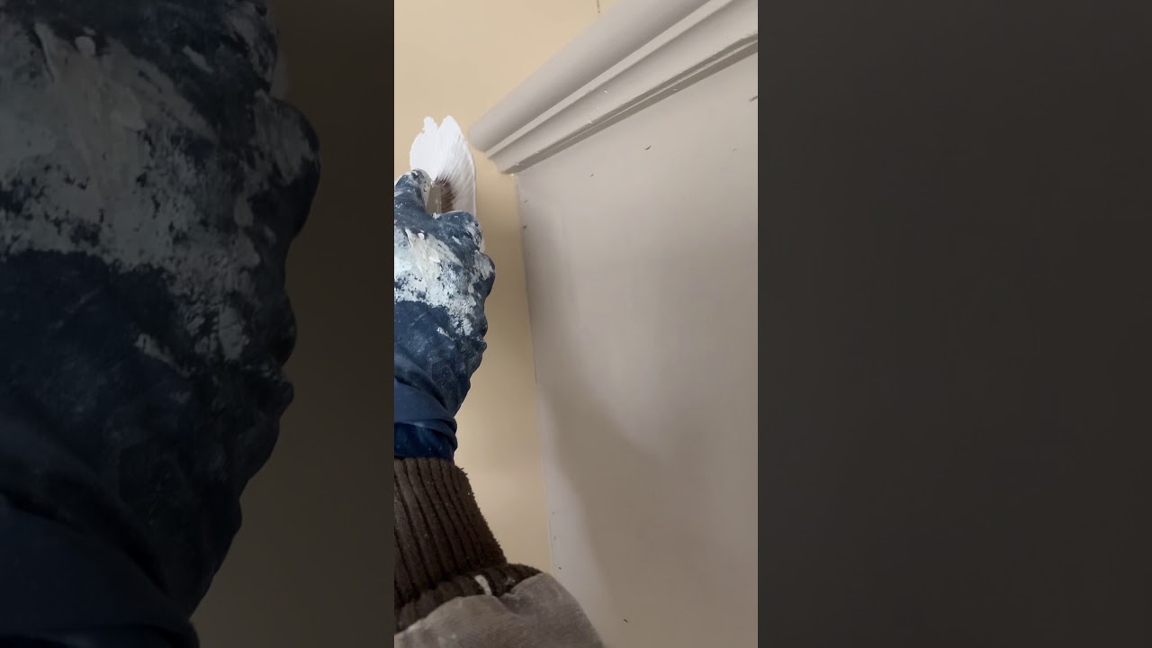 How to use a WOOSTER ULTRA PRO paint BRUSH to trim around cabinet - YouTube